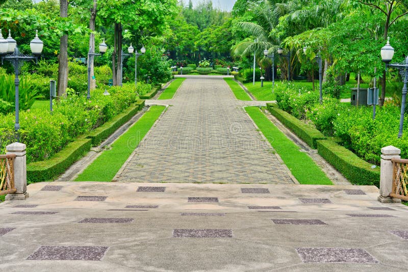 Walkway in park stock photo. Image of lane, outdoors - 49052928