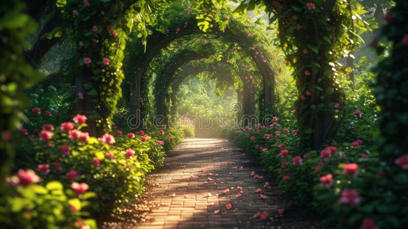 Walkway in the Park Path in the Garden Path in the Park Stock ...