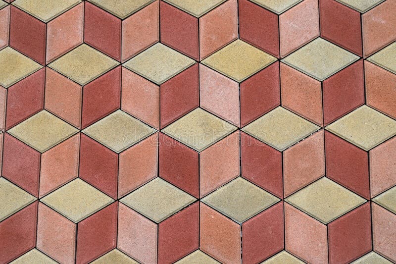 Walkway from Paving Slabs, Geometric Patterns, Beautiful Modern Orange ...