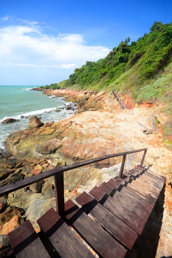 Walkway beside the Sea, Sight Seeing Way Stock Image - Image of beach ...