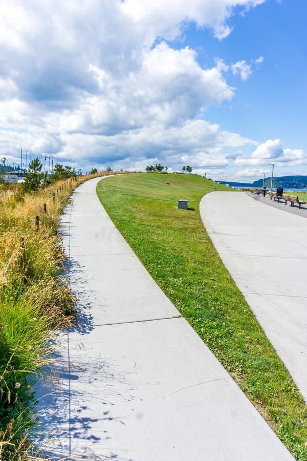 Walkway at Shoreline Park 3 Stock Image - Image of shoreline, state ...