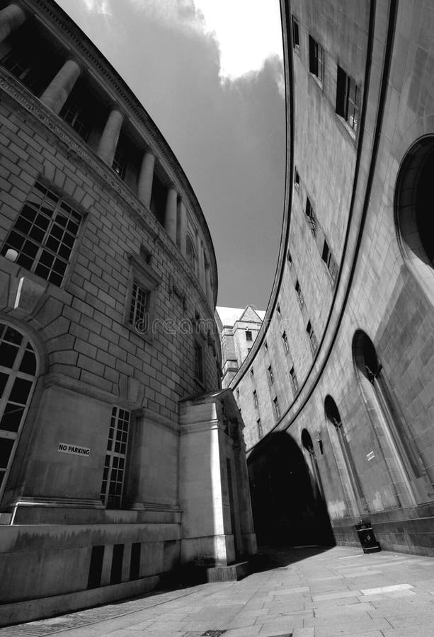 Library Walkway in Manchester City Centre Stock Image - Image of alley ...