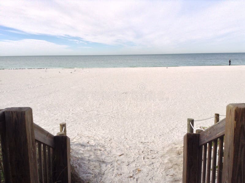 Gate to the beach stock photo. Image of sand, walkway - 53486426