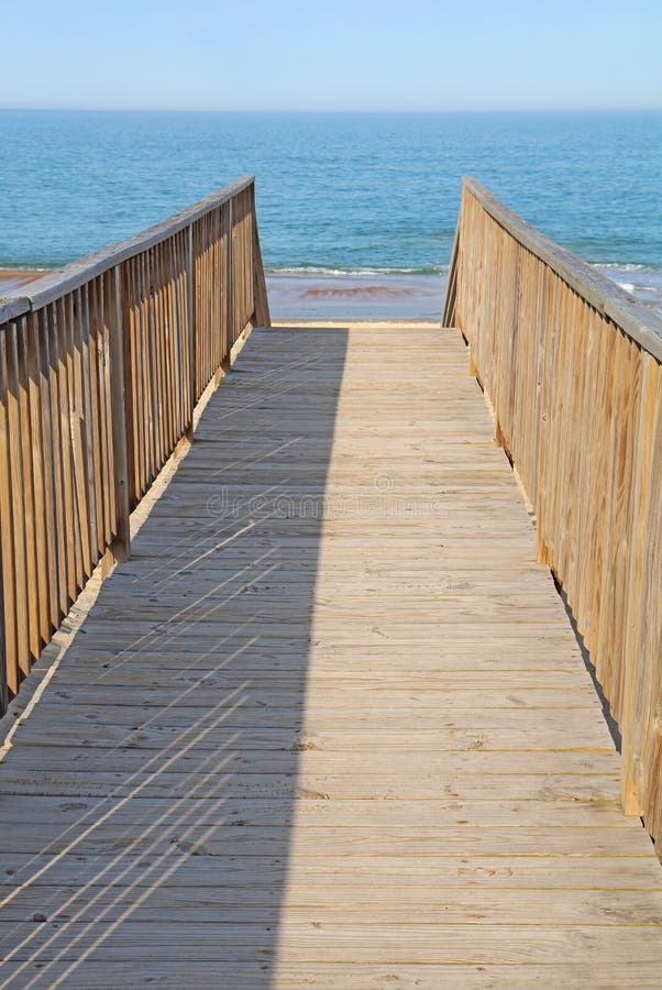 Walkway To a Public Beach Access Vertical Stock Photo - Image of banks ...