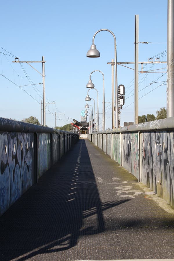 Walkway Towards Metro in the Netherlands Stock Photo - Image of daytime ...