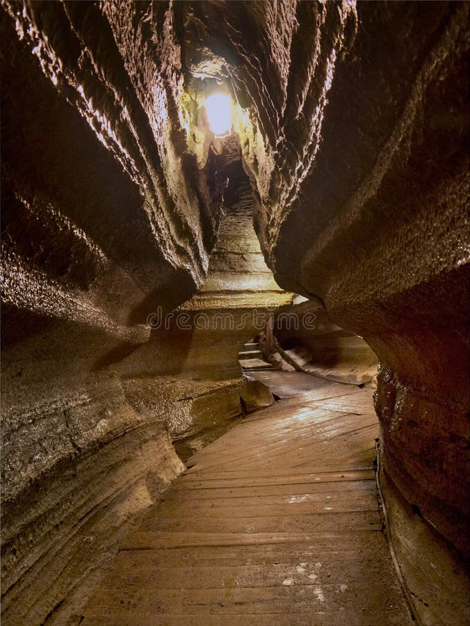 Walkway through Cave Stream Scenic Reserve in Canterbury, New Zealand ...