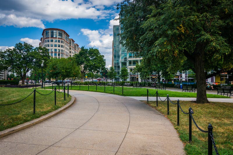 Walkway at Washington Circle in Washington, DC. Stock Photo - Image of ...