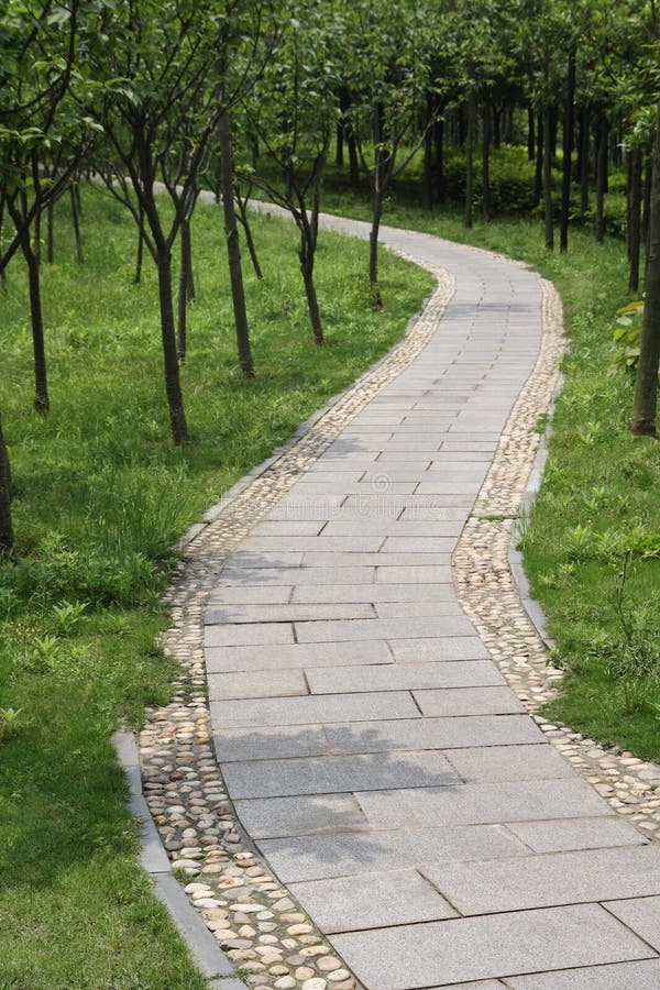 Stone Pathway stock image. Image of grassy, beautiful - 14399197