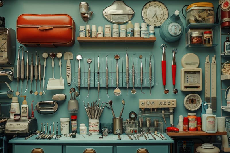 Wall Adorned with an Array of Engineering Tools and Electronic ...