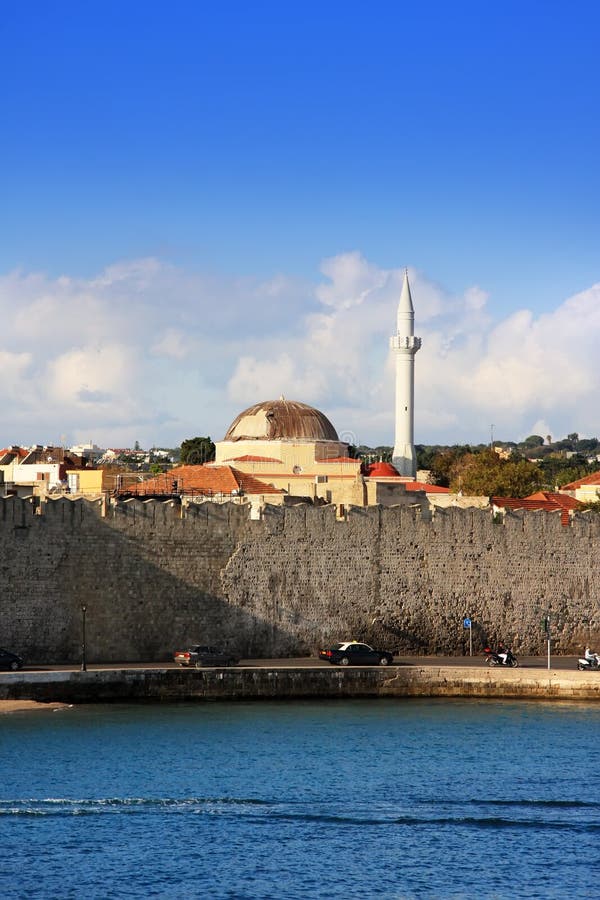 Wall of Ancient City.Greece, Rhodes. Stock Image - Image of rhodos ...