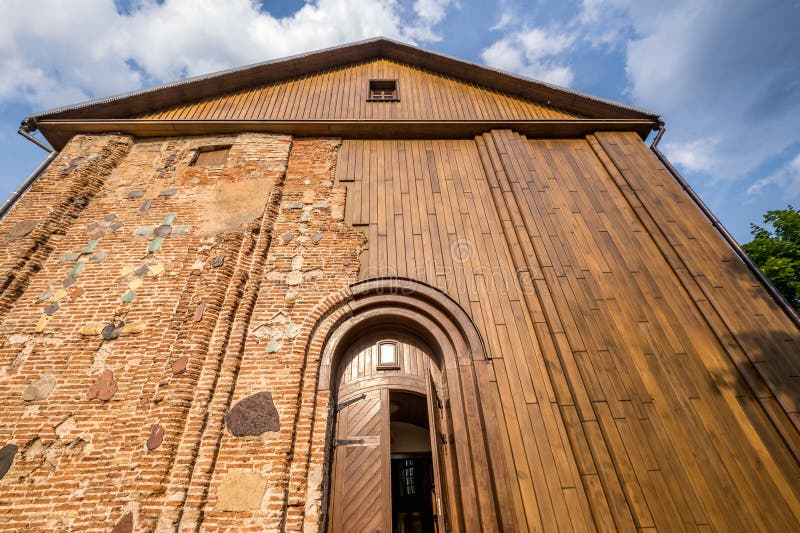 Wall of an Ancient Orthodox Church, Monument of Old Brick Russian ...