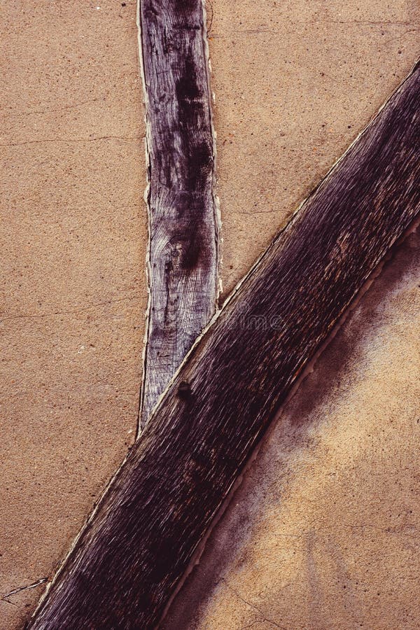 Wall of Ancient Timber Framed Building Stock Photo - Image of texture ...