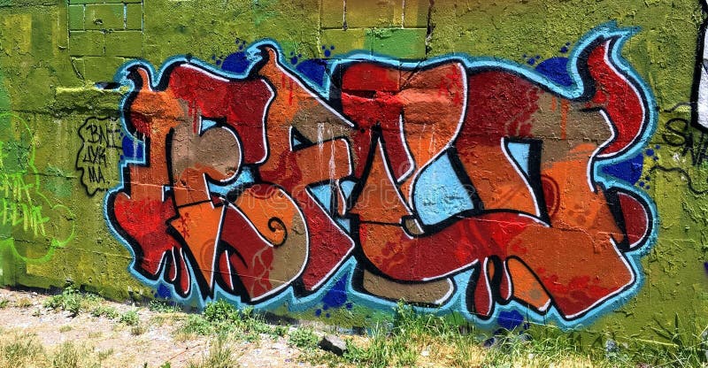 Wall Art Colorful Bright Panit Nice Stock Image - Image of nice, wall ...