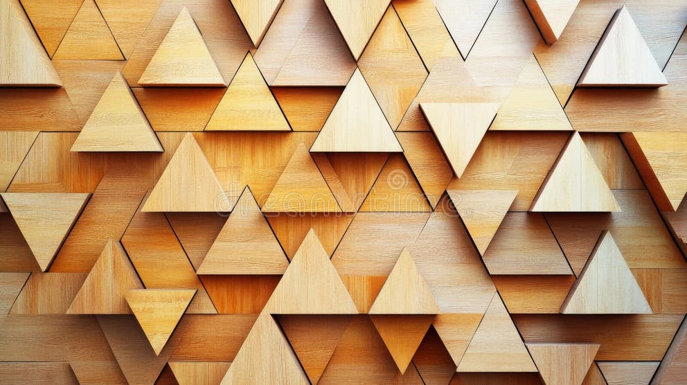 Wall Background with Timber, Wood Tiles. Triangular, Tile Wallpaper ...