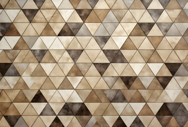 Geometric Stone Wall with Triangle Pattern Stock Illustration ...