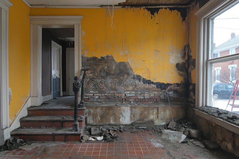 A Wall Being Knocked Down To Create an Open Floor Plan. Generative AI ...