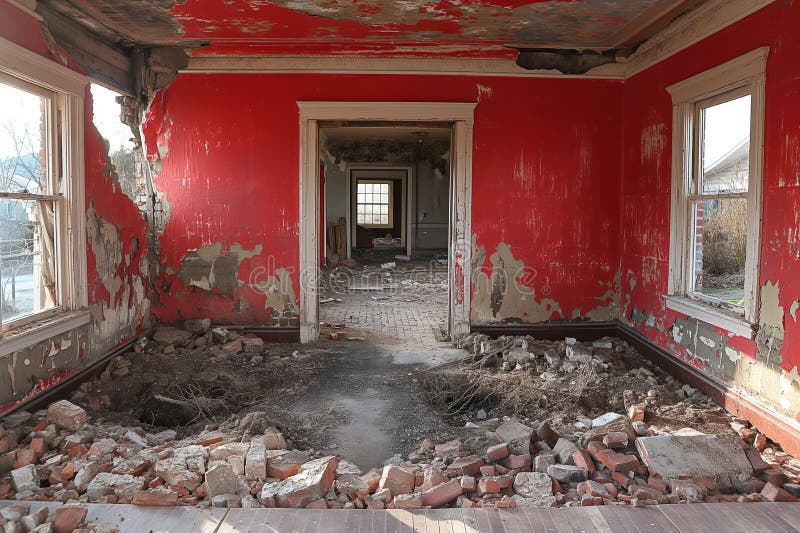 A Wall Being Knocked Down To Create an Open Floor Plan. Generative AI ...