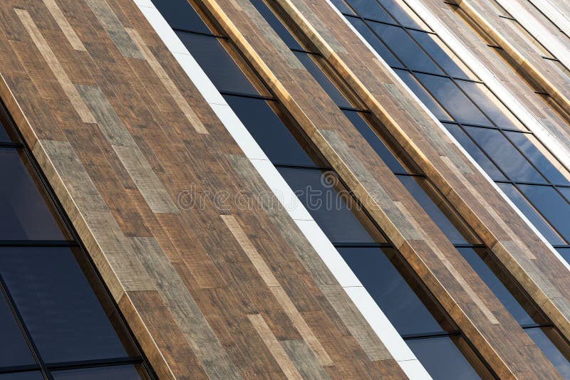 Wall and Big Windows of Tall Building Stock Image - Image of business ...