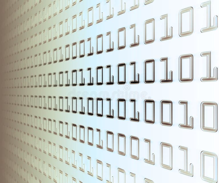 Wall of binary code stock illustration. Illustration of code - 493723