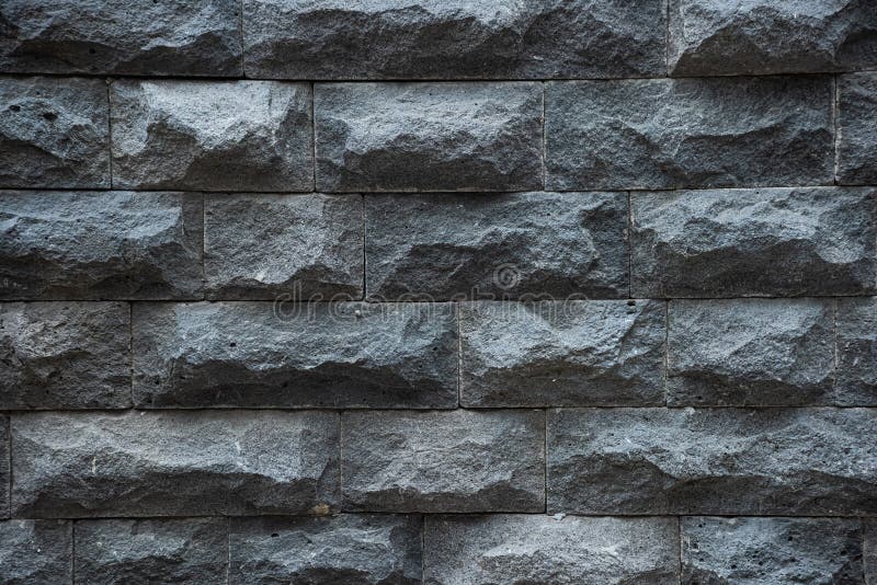 Wall of Black and White Uneven Blocks Stock Image - Image of broken ...