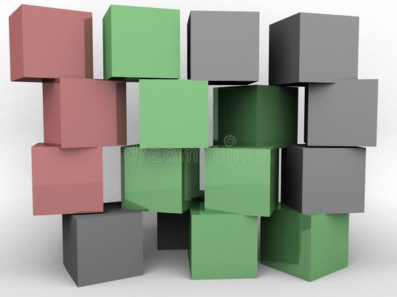 A wall of blocks stock illustration. Illustration of disarray - 9675050