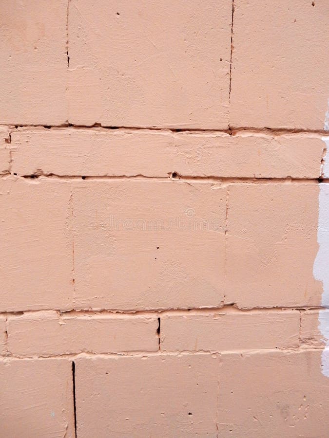 A Wall of Blocks and Bricks Painted Light Pink Stock Photo - Image of ...