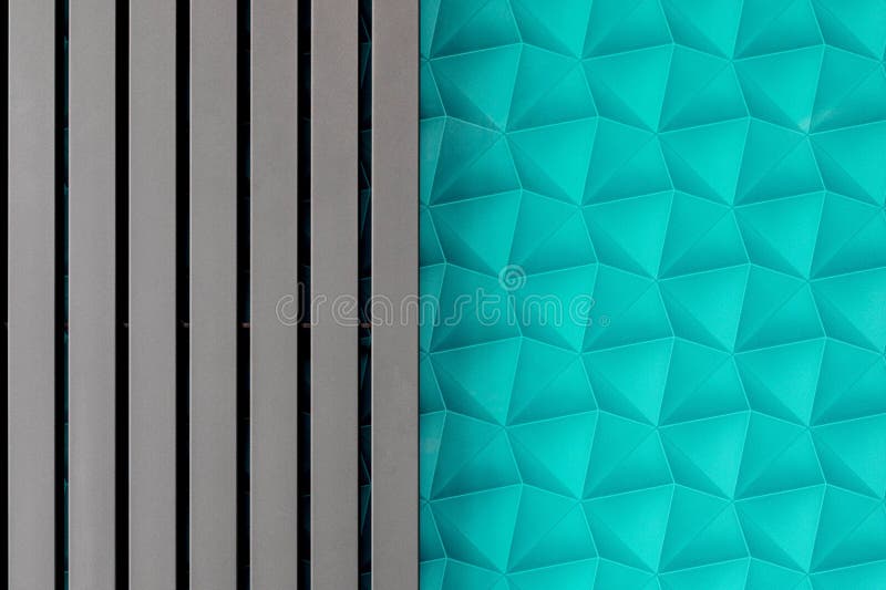 A Wall with Blue Patterned Wallpaper. a Modern Gray Radiator ...