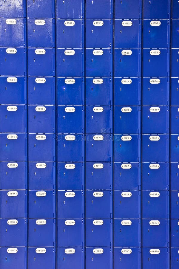 Wall Blue Post Office Boxes Stock Photos - Free & Royalty-Free Stock ...