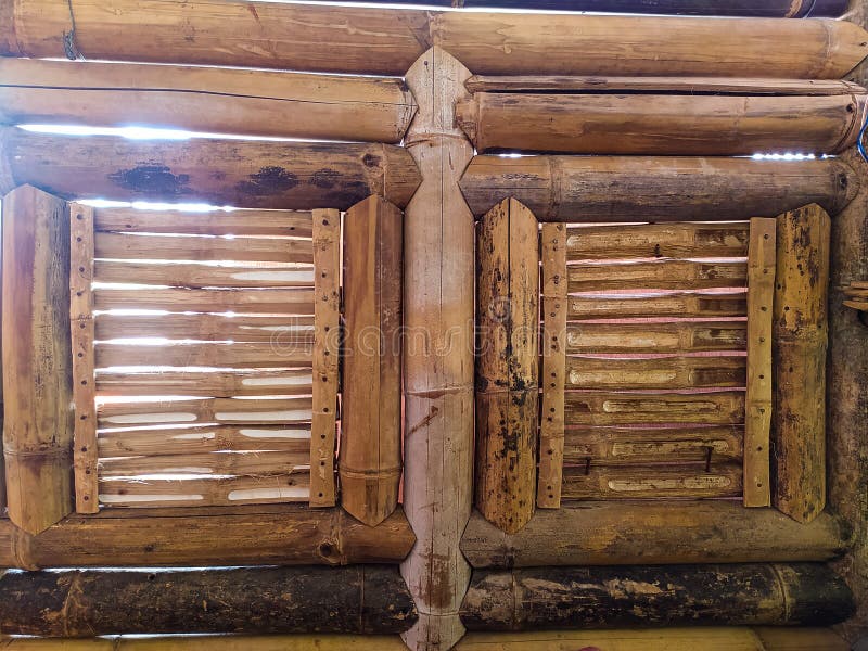 Wall Boards Made of Bamboo with a Plaid Pattern. and Parallel Stock ...