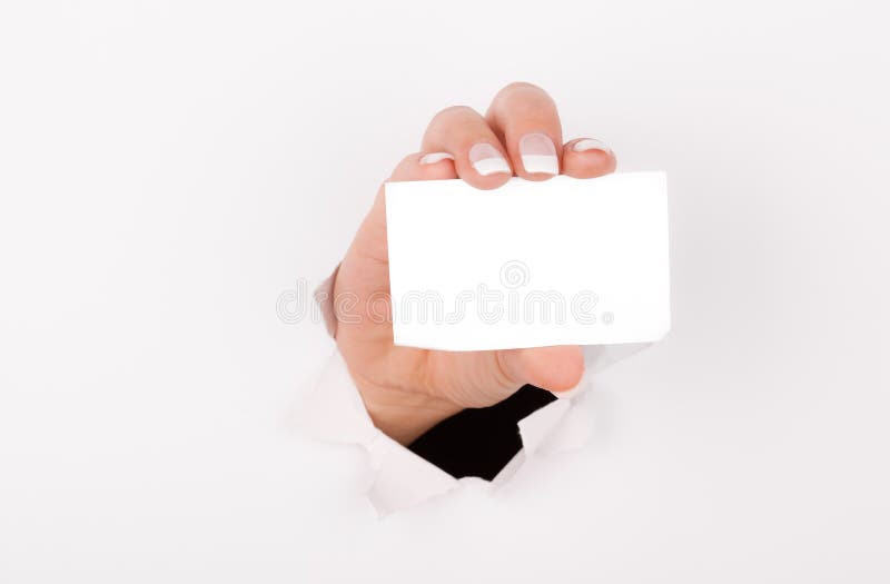 Wall break hand stock photo. Image of businesscard, card - 14652086