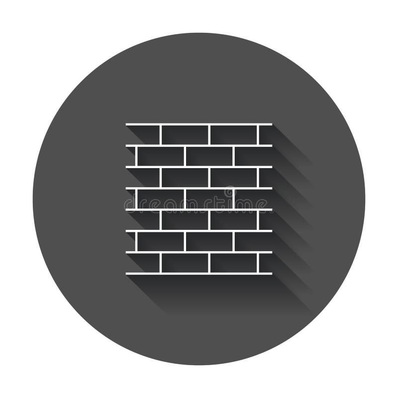 Wall Brick Icon in Line Style. Stock Vector - Illustration of object ...
