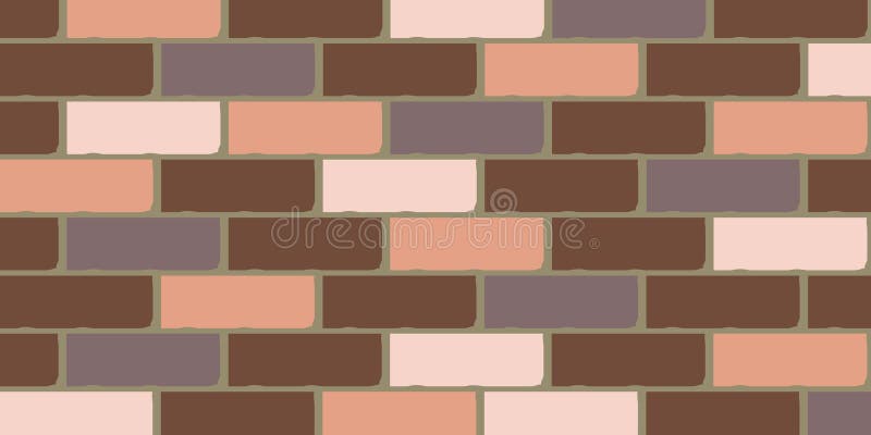 Wall Brick Pattern Background Vector. White Red and Gray Color Brick ...