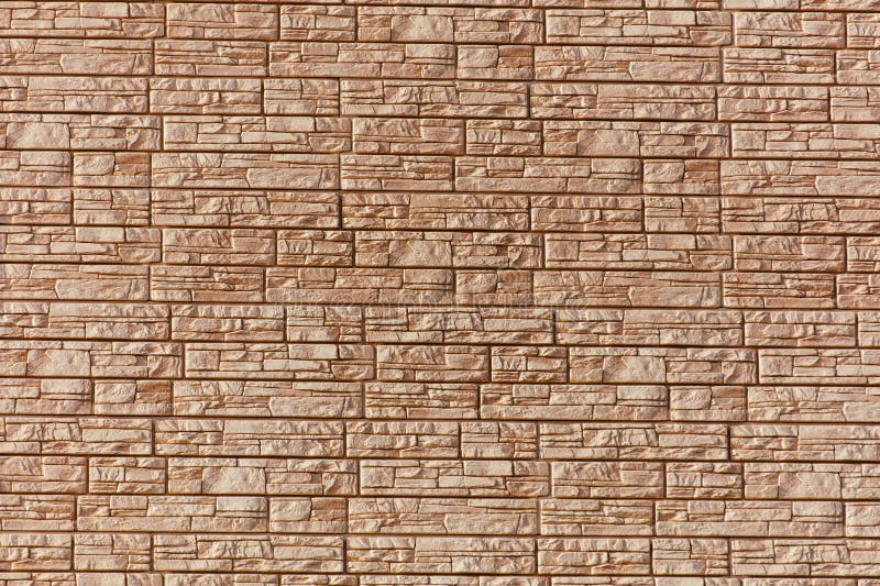 Wall of Brick Siding As an Abstract Background. Texture Stock Image - Image of brown, stones ...