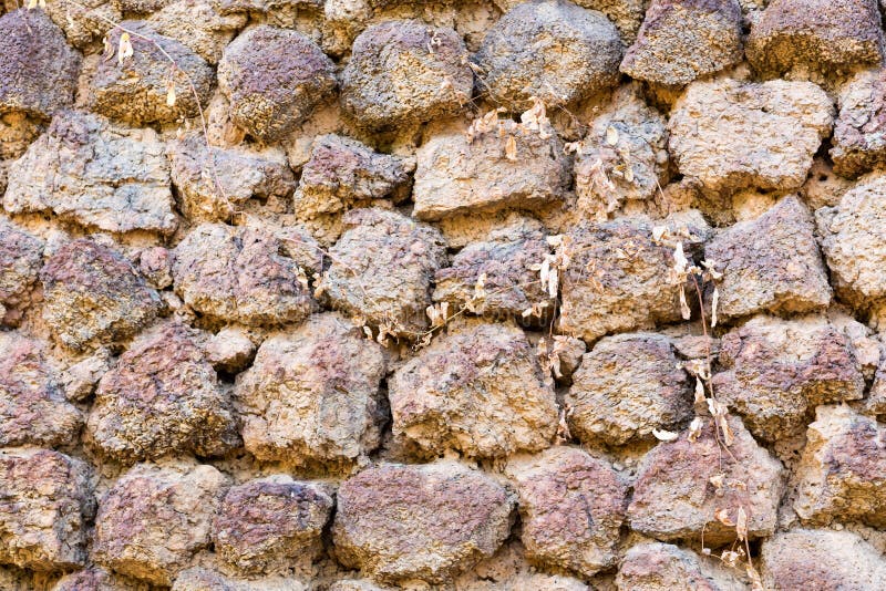Wall of Brick, Tuff and Stone. Stock Photo - Image of crack, exterior ...
