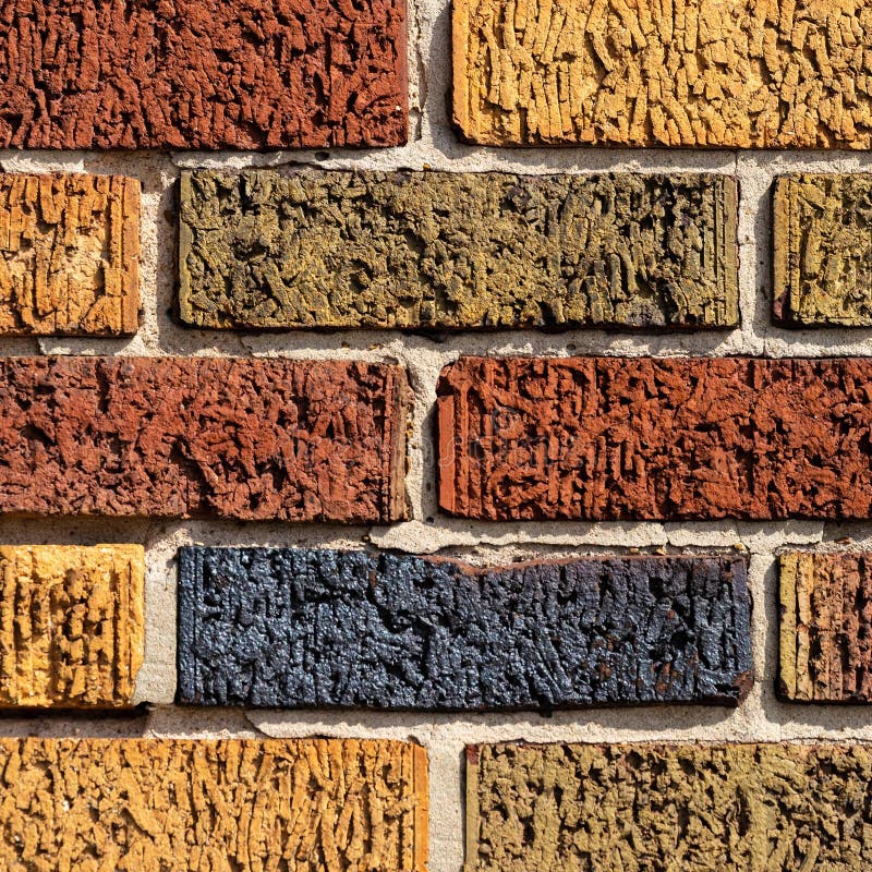 A Wall of Bricks Arranged Neatly with the Appropriate Color, Forming a ...