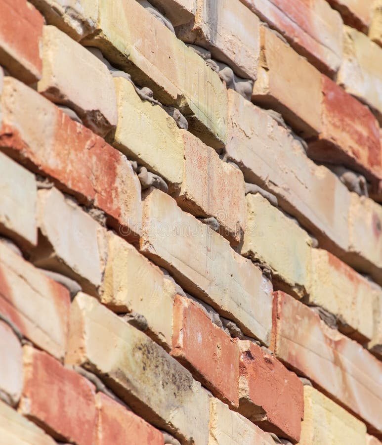 A Wall of Bricks in a House Under Construction As an Abstract ...