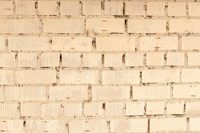 Wall of Bricks Painted with a Pale Peach Paint Texture of Masonry ...