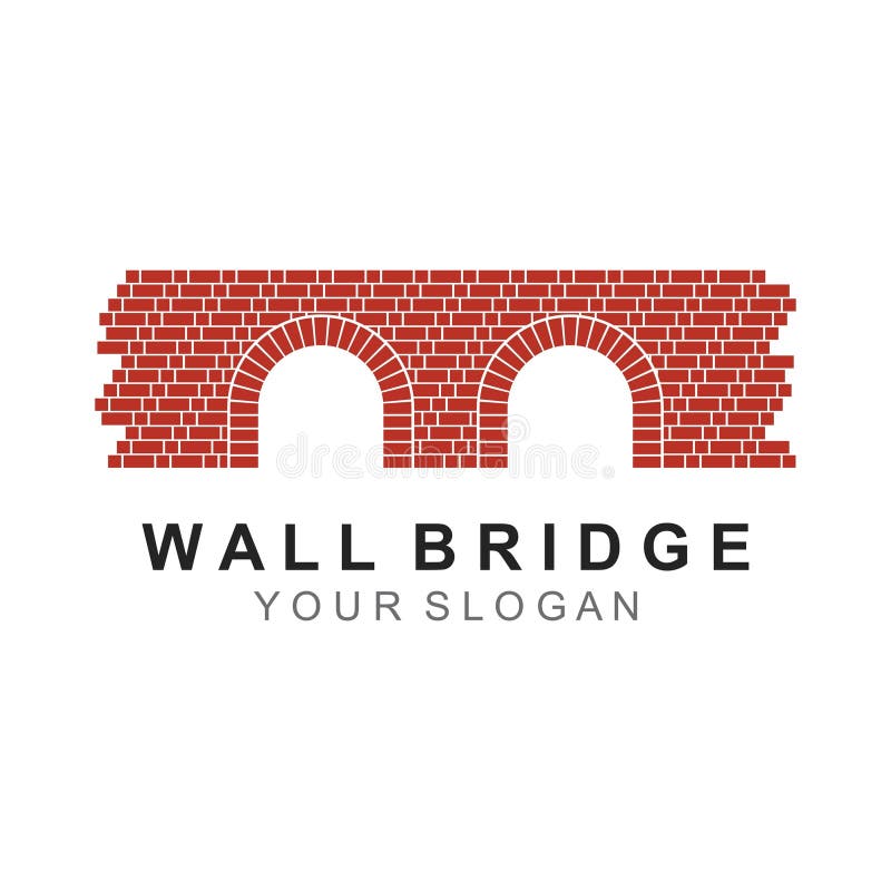 Wall Bridge Logo Illustration Vector Stock Vector - Illustration of ...