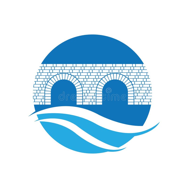 Wall Bridge Logo Illustration Vector Stock Illustration - Illustration ...