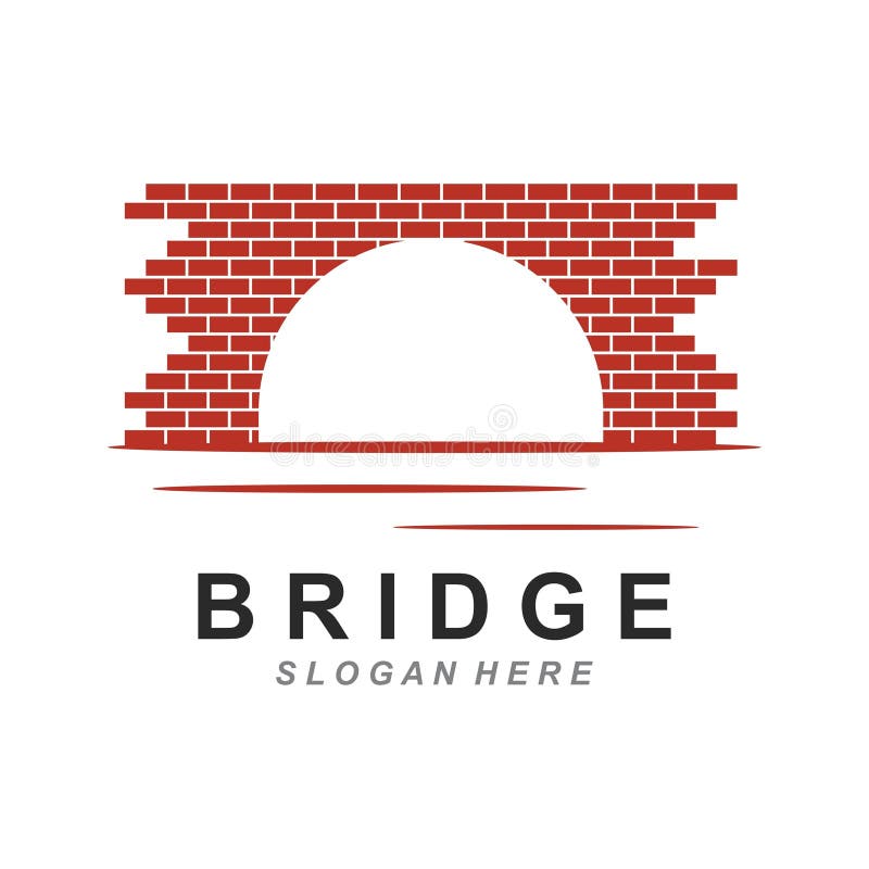 Wall Bridge Logo Illustration Vector Stock Illustration - Illustration ...