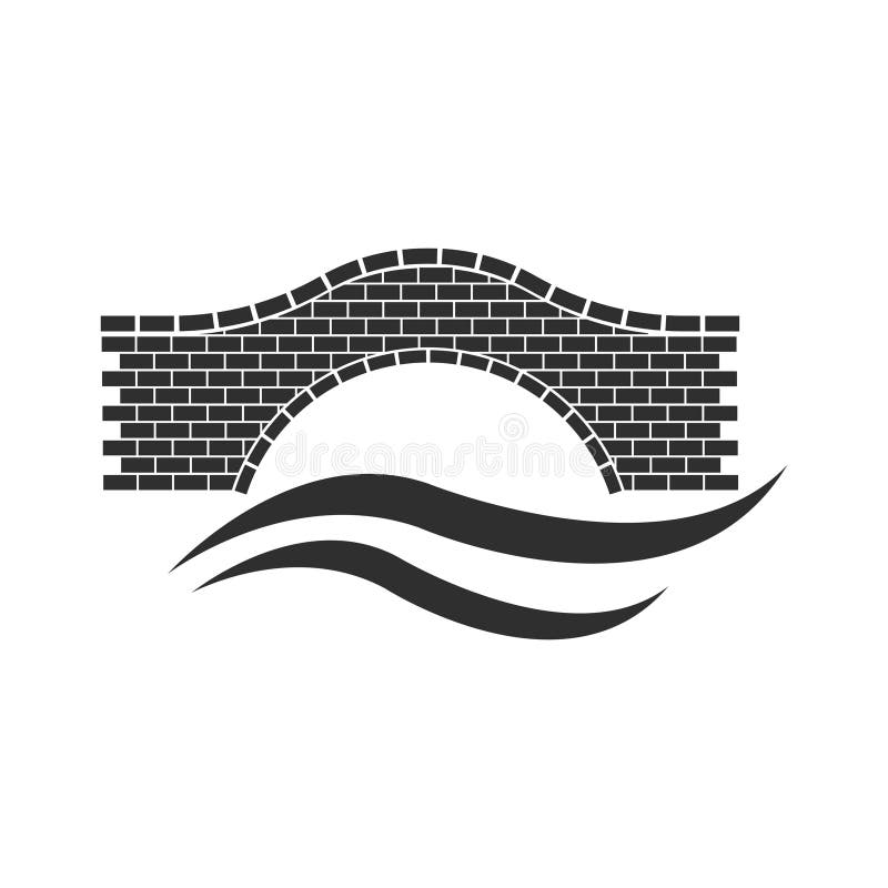 Wall Bridge Logo Illustration Vector Stock Illustration - Illustration ...