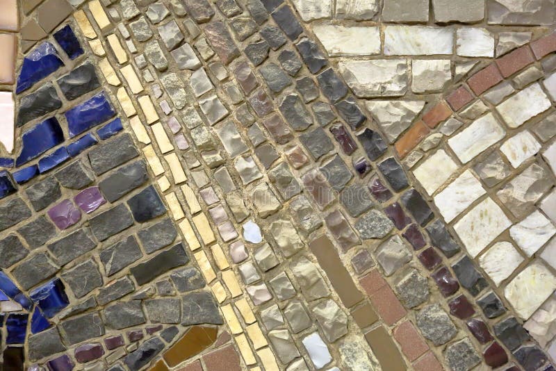 Wall from Bright Tile Mosaic Stock Image - Image of mosaic, chaotic ...