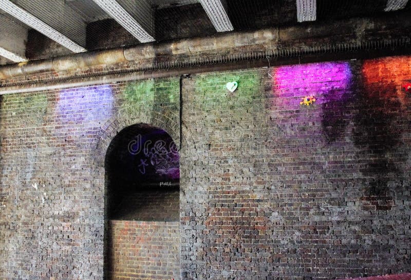 Wall in Brighton UK stock image. Image of bricks, colorful - 60124391