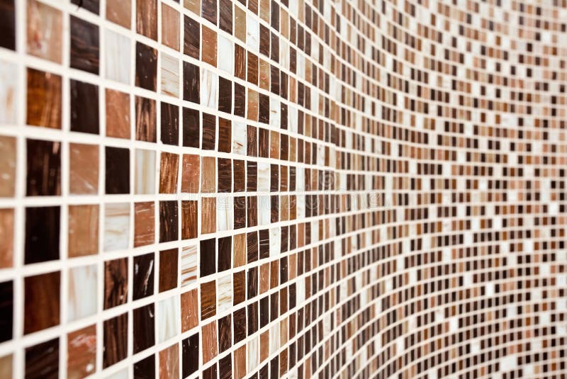 Brown Tan Mosaic Tile Background Stock Photo - Image of small, colorful ...