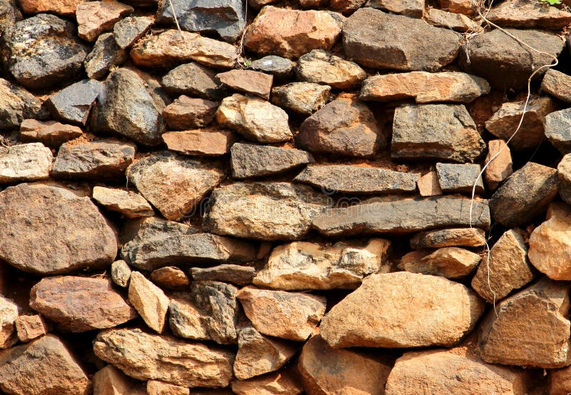 Wall Build with Multiple Stones Stock Photo - Image of shapes, multiple ...
