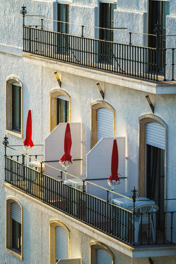 Three Doors with an Exit To this Balcony Stock Image - Image of homes ...