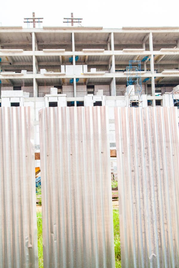 The Wall of Building Construction Stock Photo - Image of office ...