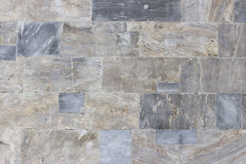 The Wall of the Building is Faced with Polished Marble Slabs Stock ...