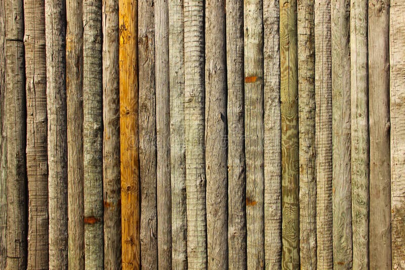 Wall Built of Different Color Logs. Old Log Texture Stock Photo - Image ...