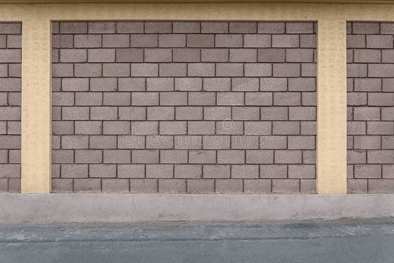 Wall Built of Masonry Rows of Cement Expanded Clay Blocks, at Certain ...